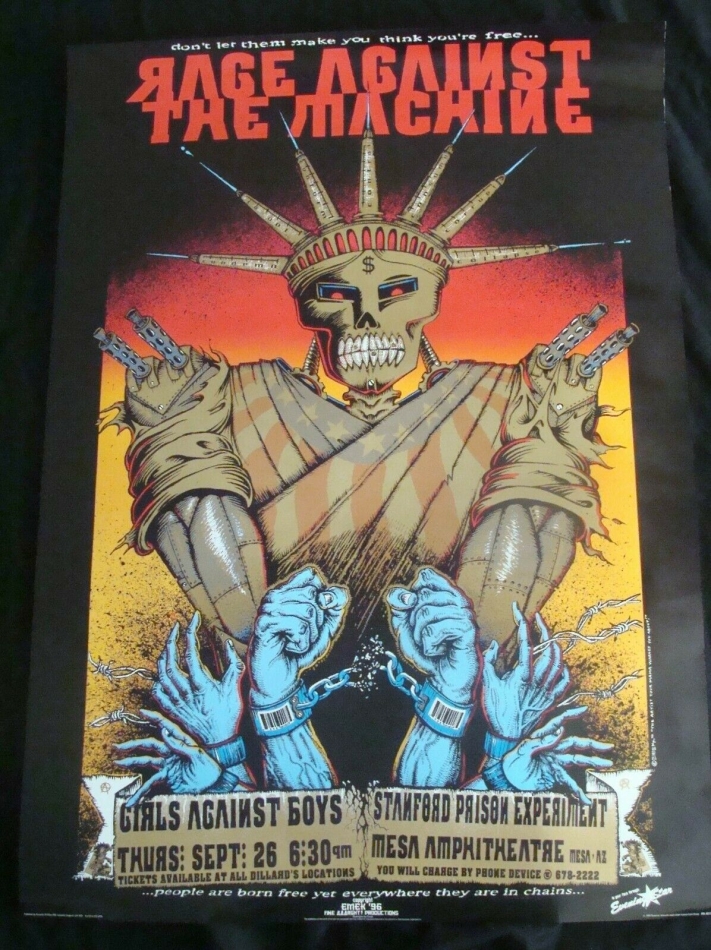 RAGE AGAINST THE MACHINE poster original commerc in Pakistan | WellShop.pk